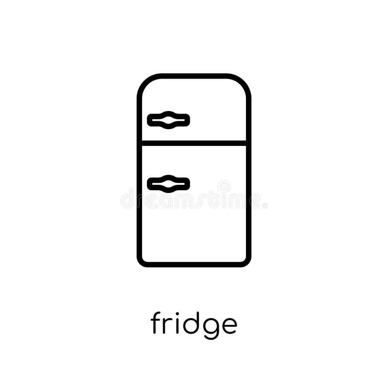 Fridge Icon from Collection. Stock Vector - Illustration of vector ...