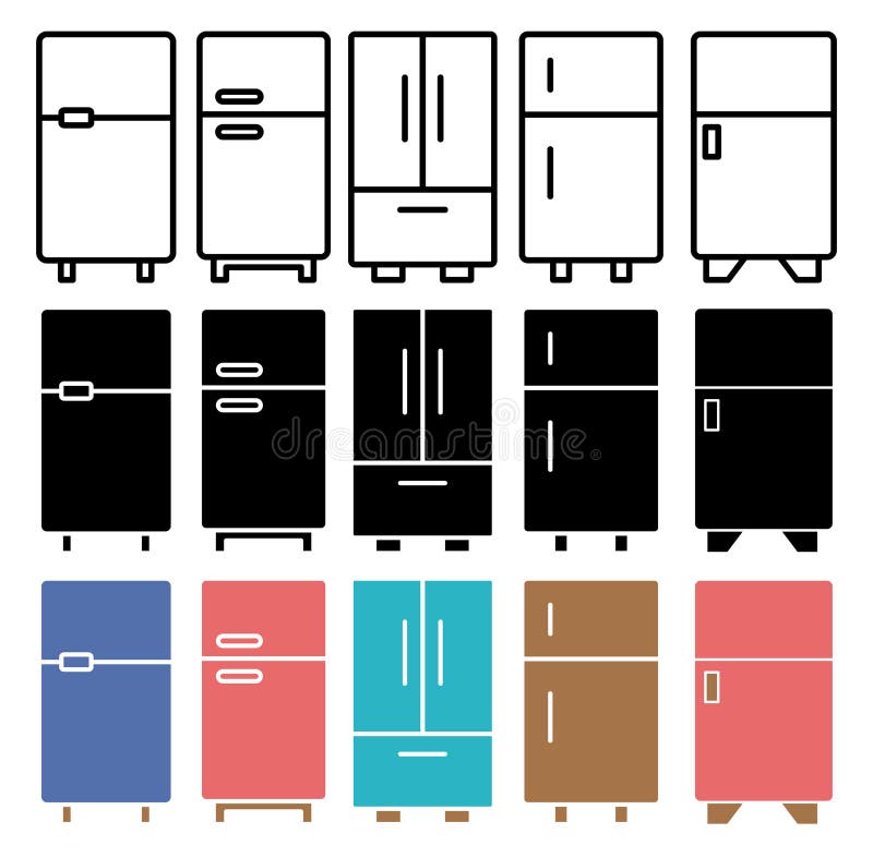 Fridge icon vector stock vector. Illustration of icon - 348102186