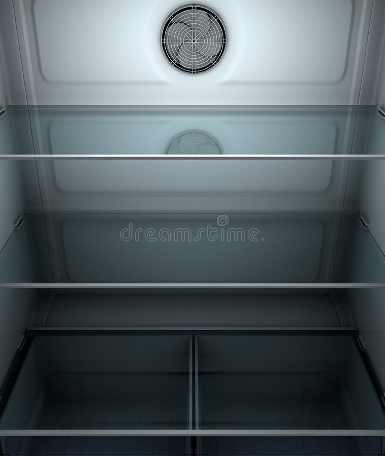 Fridge Interior Dark stock illustration. Illustration of dark - 147183135