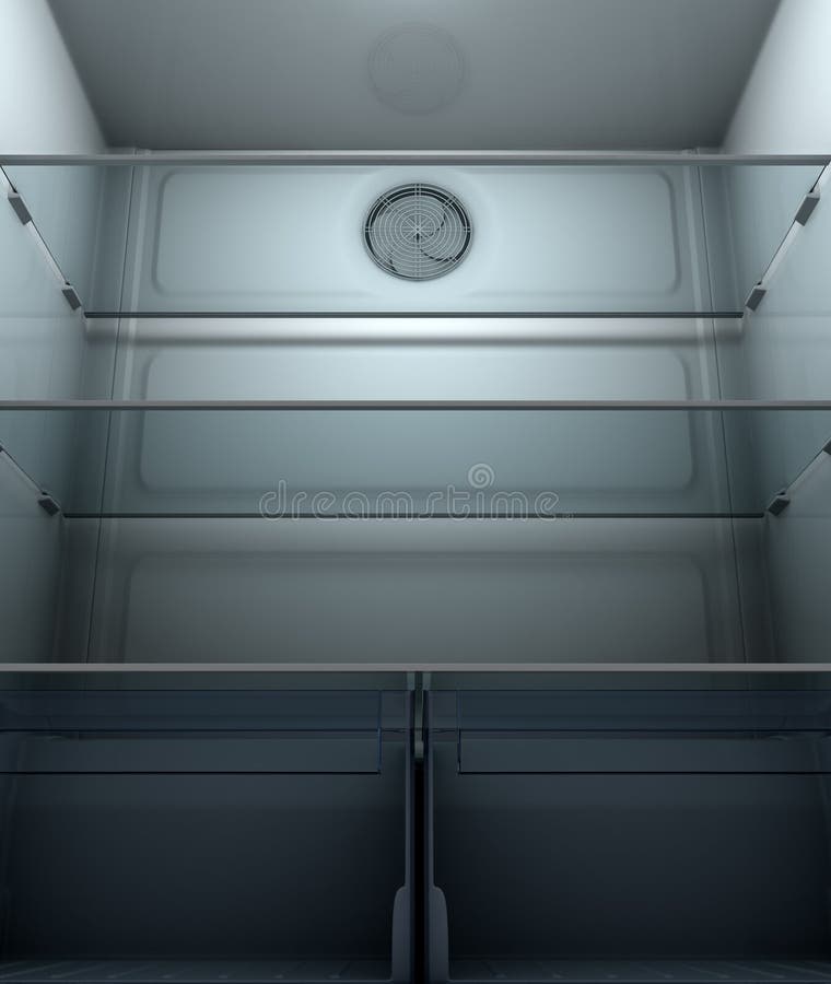 Fridge Interior Dark stock illustration. Illustration of cross - 147183165