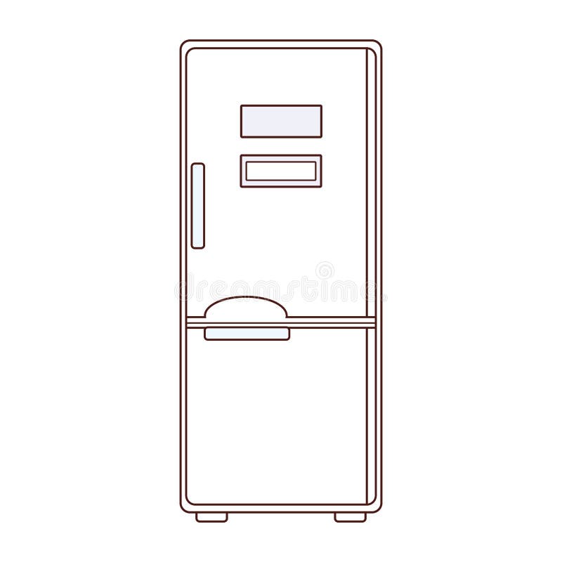 Fridge kitchen appliance stock vector. Illustration of items - 135110315