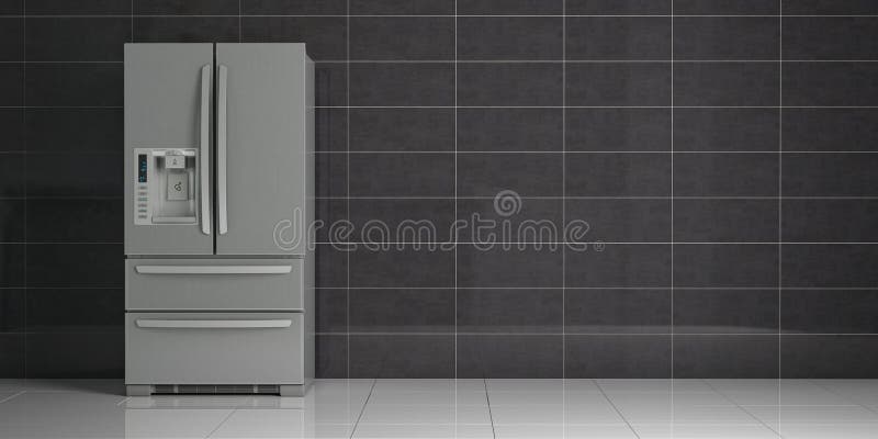 Stainless Steel Fridge Side View Stock Illustrations – 82 Stainless ...