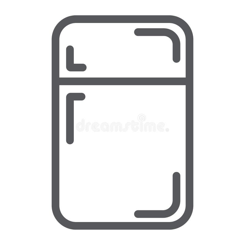 Fridge Line Icon, Freezer and Home, Refregerator Sign, Vector Graphics ...