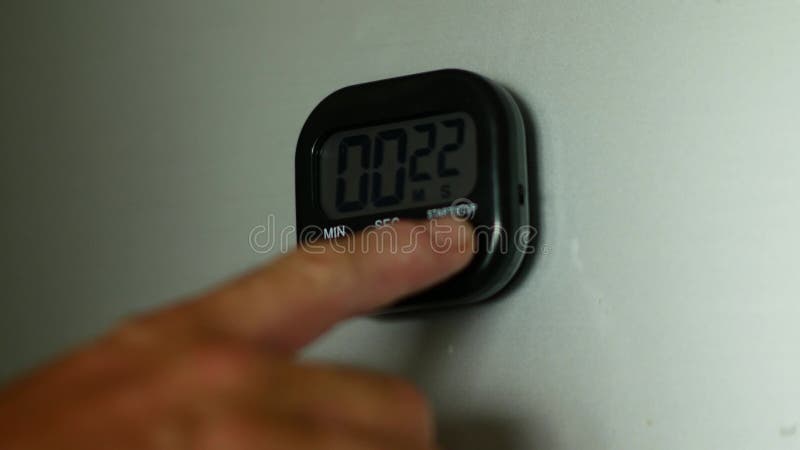 Fridge-mounted Kitchen Timer: Digital Convenience Stock Footage - Video ...