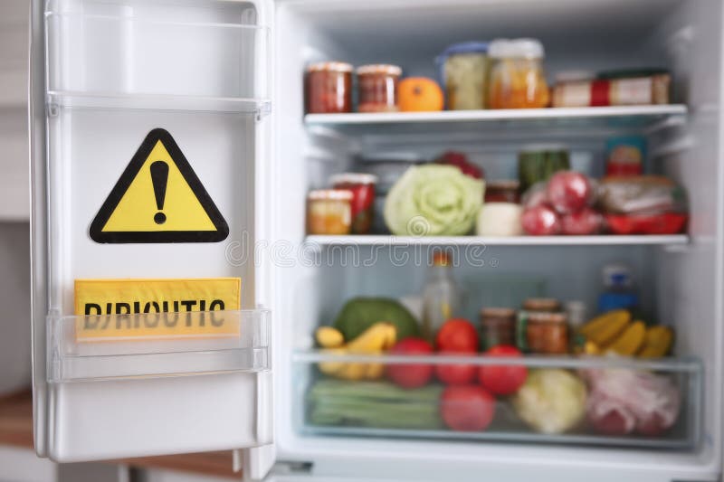 Fridge Organizing Labeled Foods and Hazardous Substances with Caution ...