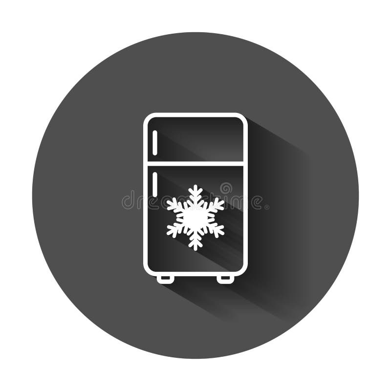 Fridge Refrigerator Icon in Flat Style. Freezer Container Vector Stock ...