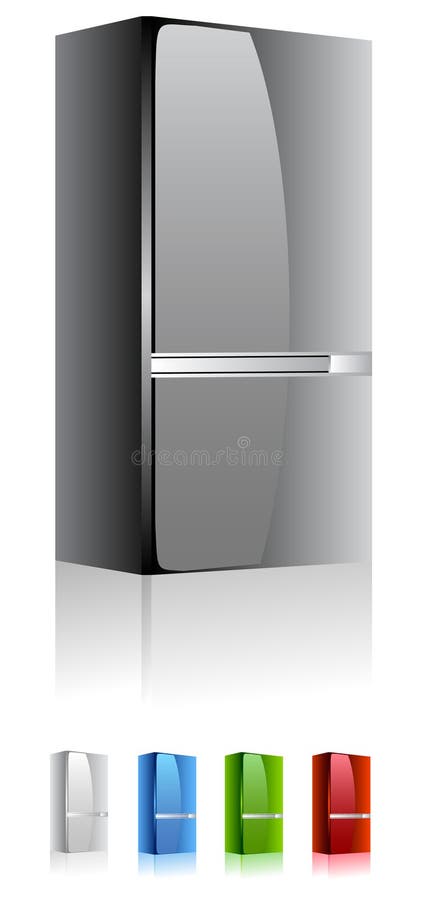 Fridge refrigerator vector stock vector. Illustration of empty - 10240267