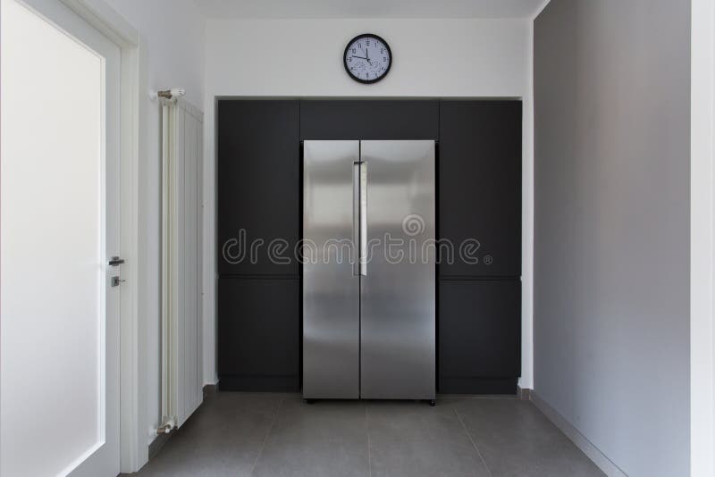 Fridge side by side stock image. Image of house, refrigerator - 125842351