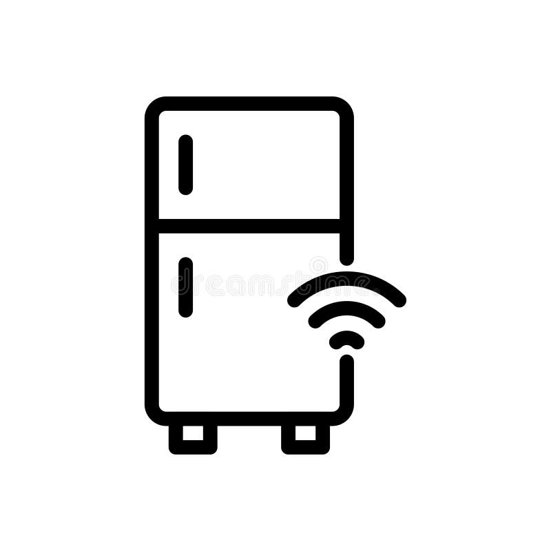 Fridge signal stock vector. Illustration of business - 217758498