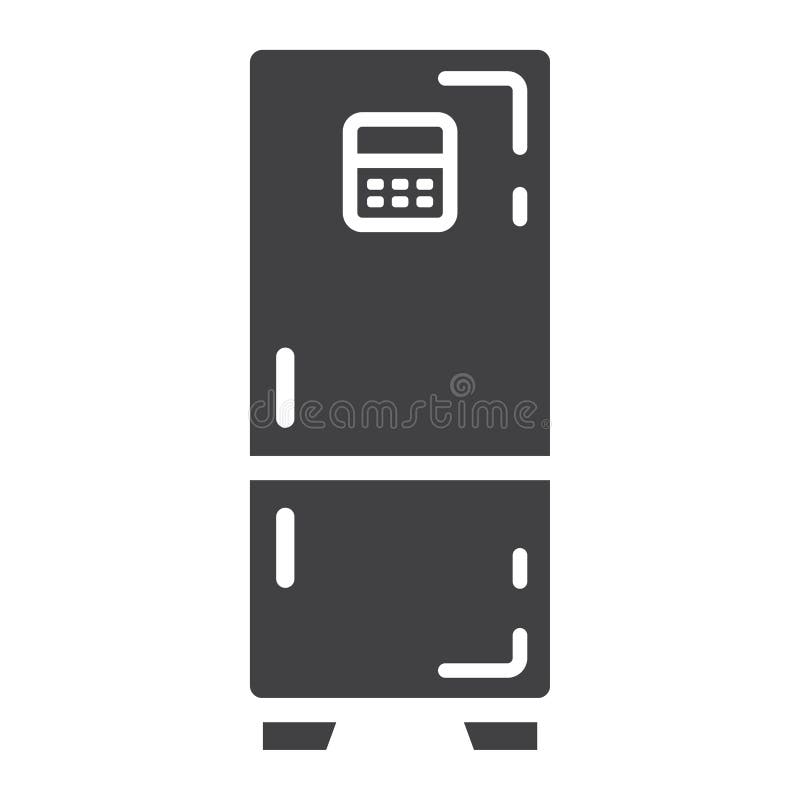 Fridge Solid Icon. Refrigerator Vector Illustration Isolated on White ...