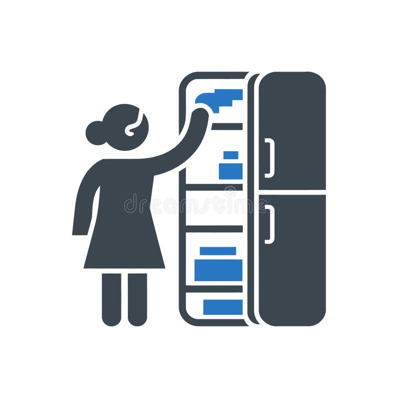 Fridge Storage Access Icon stock vector. Illustration of organizing ...