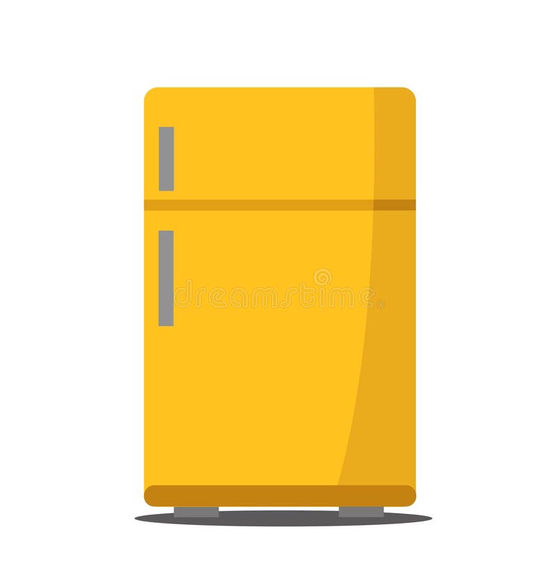 Fridge. Vector drawing stock vector. Illustration of grey - 80325535