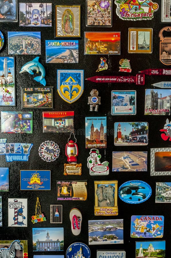 Fridgemagnets Travel Souvenir Editorial Photo - Image of heart ...