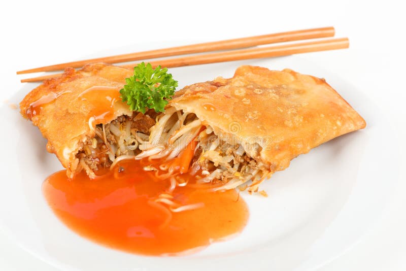 Fried asian spring roll stock image. Image of mung, shoots - 103422427
