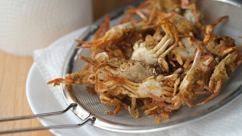 Fried baby soft shell crab stock photo. Image of golden - 275735416