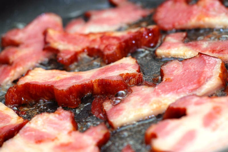Fried bacon stock photo. Image of nutrition, cookery, healthy - 6286624