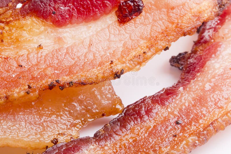 Fried bacon stock image. Image of calories, nutrient - 30518579