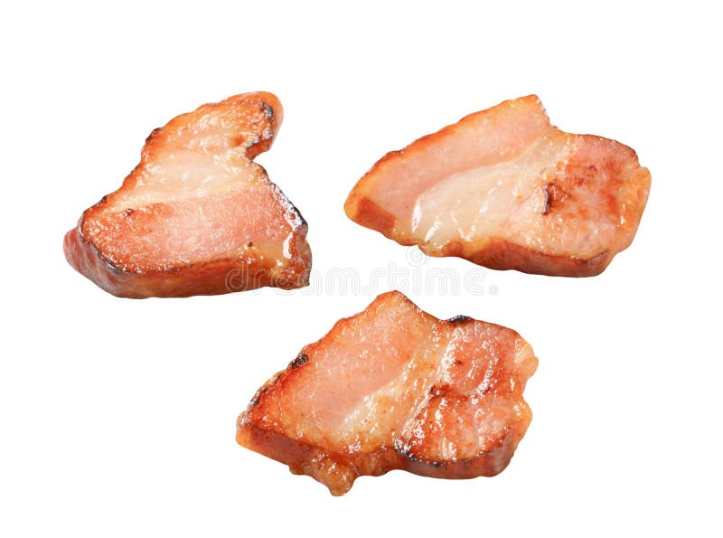 Fried bacon stock image. Image of bacon, pieces, fried - 31989409