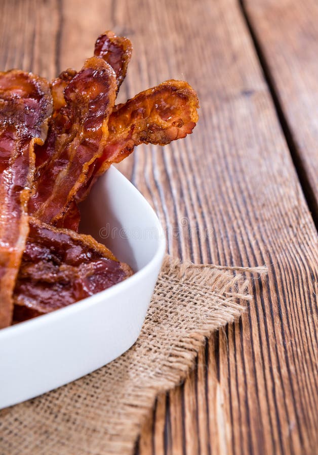 Fried Bacon stock image. Image of crunchy, smoked, sliced - 67131291