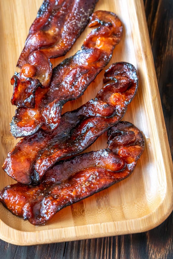 Fried bacon strips stock image. Image of english, breakfast - 264175273