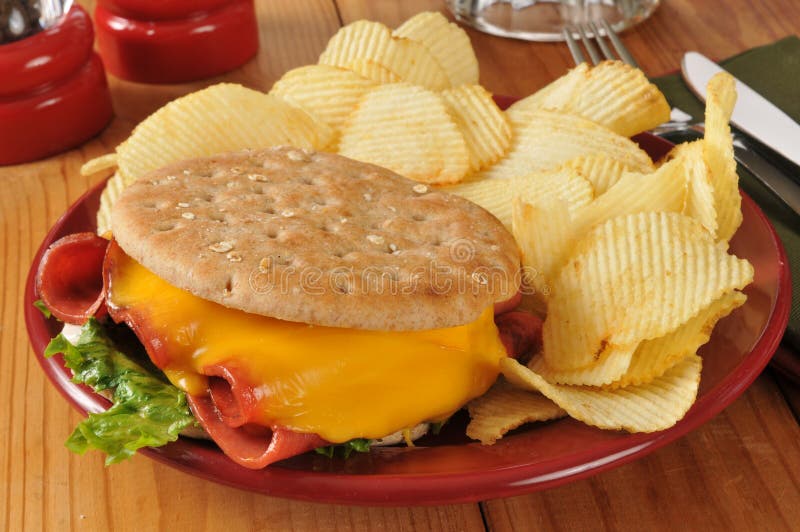 Fried baloney sandwich stock photo. Image of cheddar - 35634066