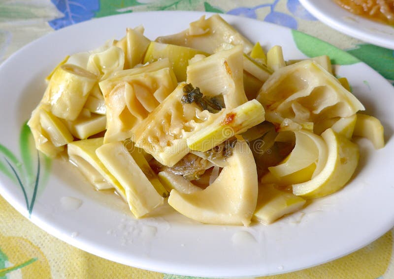 Fried bamboo shoots stock photo. Image of dinner, material - 73086222