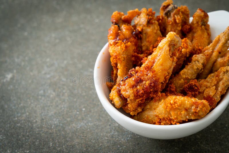 Fried Barbecue Chicken Wings in Bowl Stock Image - Image of appetizer ...