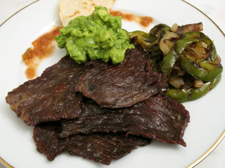 Fried Beef Cecina stock image. Image of salsa, dinner - 4386885