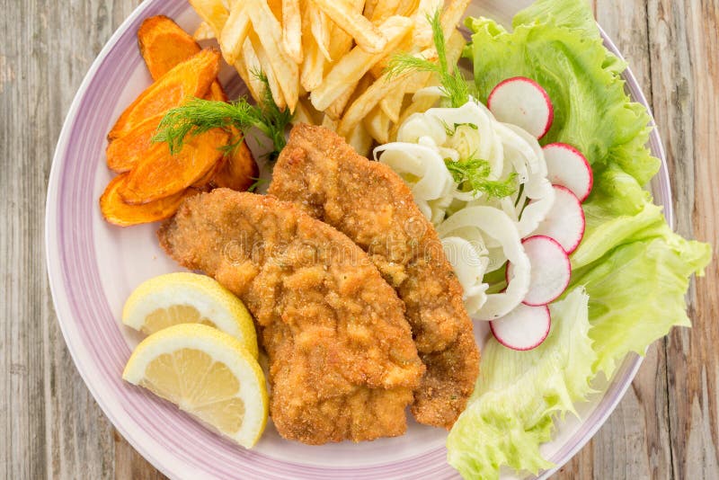 Fried beef cutlets stock image. Image of delicious, milanese - 80128061