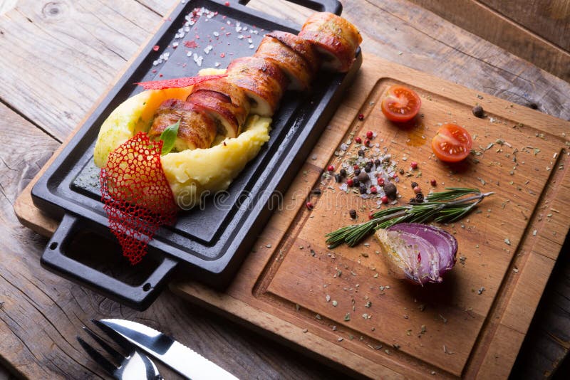 Fried beef roll stock image. Image of green, breast - 120179513