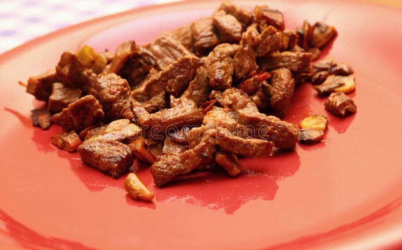 Fried beef slices stock image. Image of roast, fillet - 27646333
