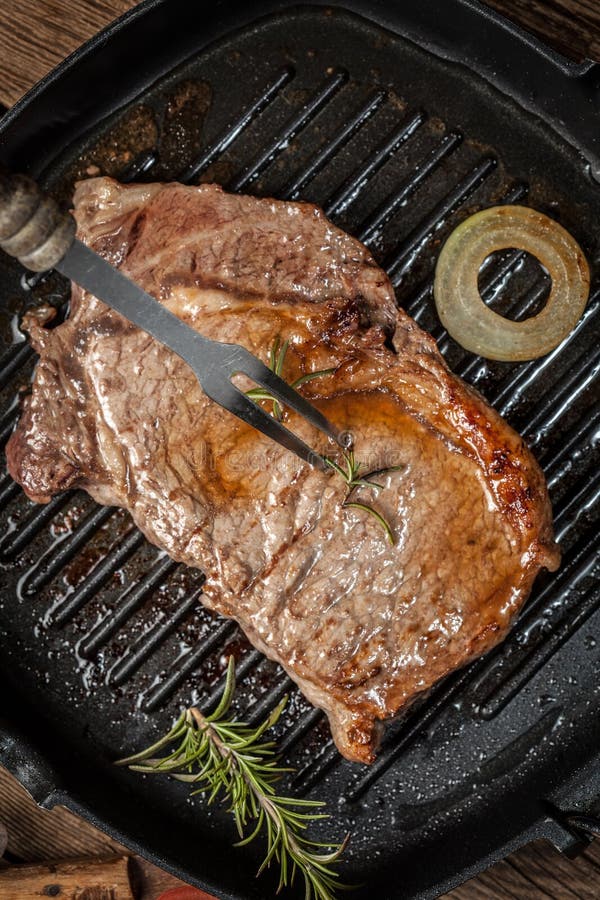 Fried beef steak. stock photo. Image of piece, barbecue - 50950694