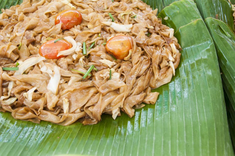 Fried Big Noodle with Vegetable Stock Image - Image of pasta, noodles ...