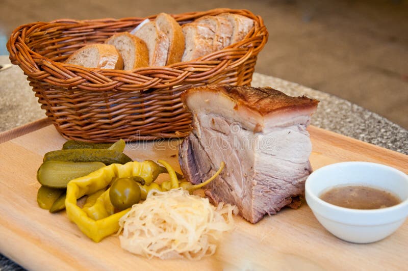 Fried brawn stock photo. Image of barbecued, food, cooking - 34372262