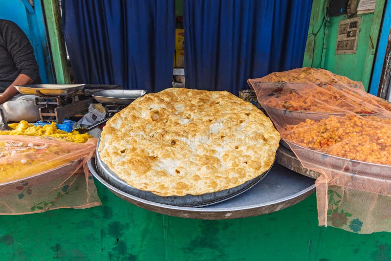 Fried Bread at a Market in Srinagar Stock Image - Image of baked ...