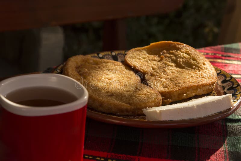 Fried bread slices. stock image. Image of cereal, cheese - 100608709