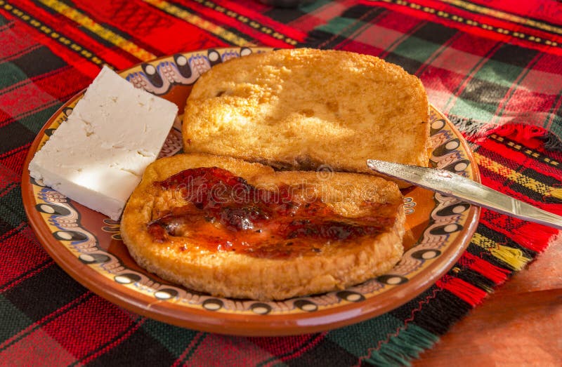 Fried bread slices stock photo. Image of grilled, meal - 100608738