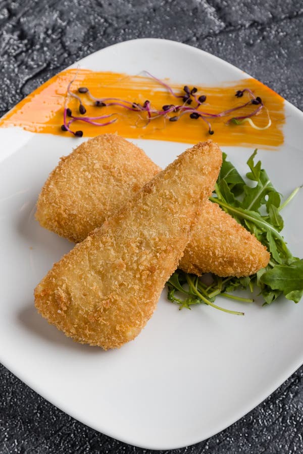 Fried breaded cheese stock image. Image of golden, crispy - 139572437