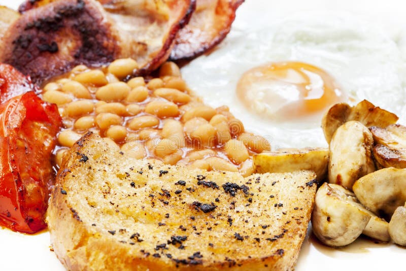 Fried Breakfast stock photo. Image of chewy, meat, pork - 27315388