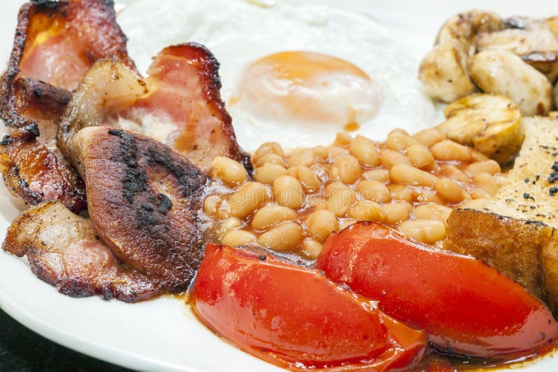 Fried Breakfast stock photo. Image of slice, full, meat - 27315392