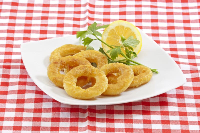 Fried Calamari (squid) Rings Stock Image - Image of ethnic, deepfried ...