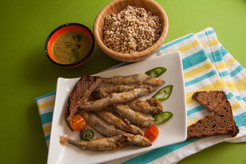 Fried capelin stock photo. Image of seafood, fried, china - 72965500