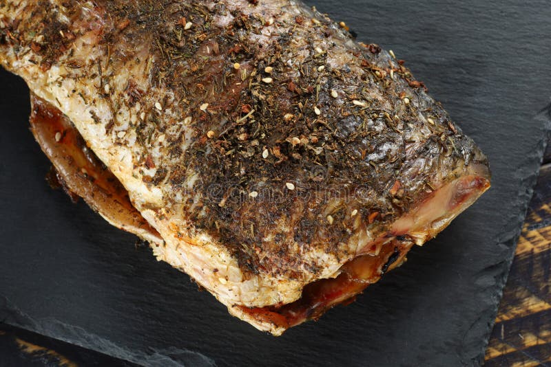 Fried Carp Fish on the Table Stock Image - Image of food, delicious ...