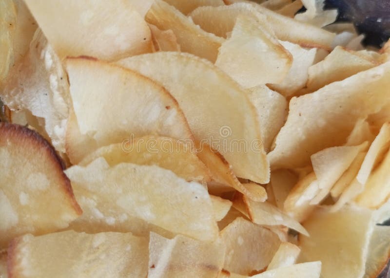 Fried Cassava Chip stock photo. Image of cassava, dish - 303250126