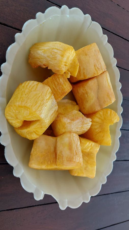 Fried Cassava is Cracked, Soft and Tender Stock Photo - Image of ...