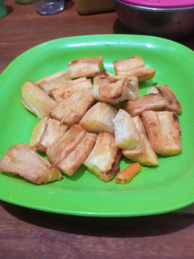 Fried Cassava, Indonesian Traditional Javanese Food Stock Photo - Image ...