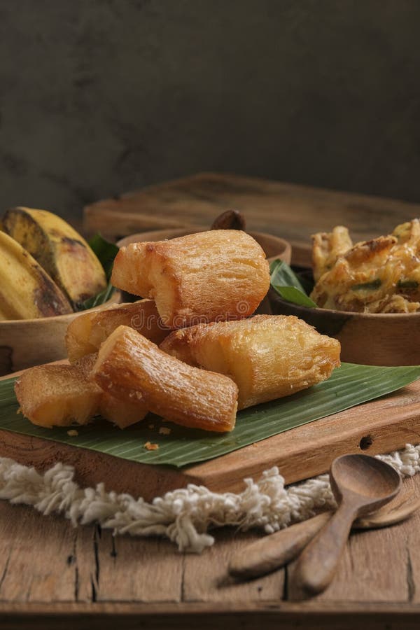 Fried Cassava with Cheese Still Life Stock Image - Image of topping ...