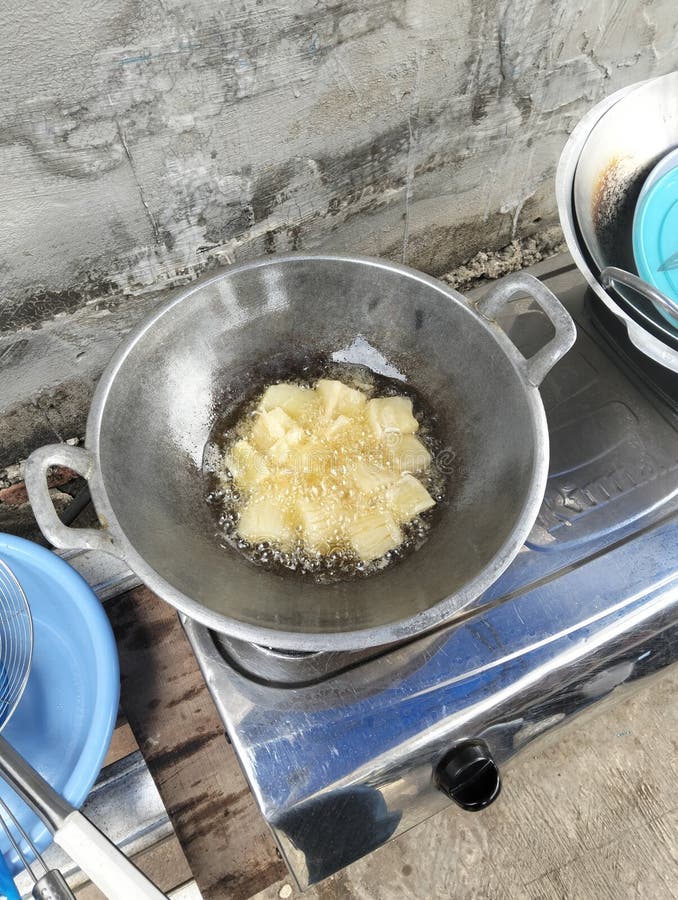 Fried cassava tuber food stock image. Image of food - 352391633