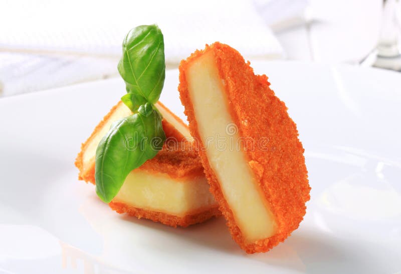 Fried cheese stock image. Image of closeup, cooked, round - 30925687