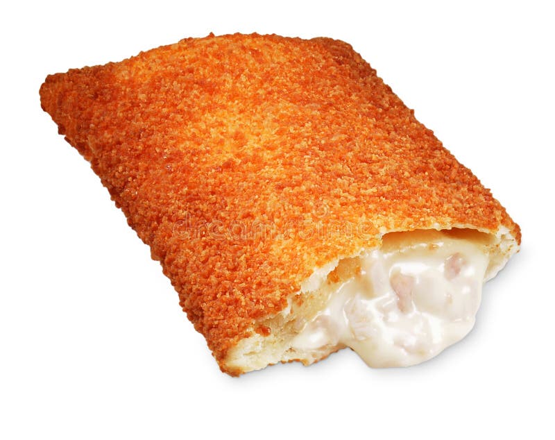 Fried Cheese Souffle Isolated on White Stock Image - Image of dough ...